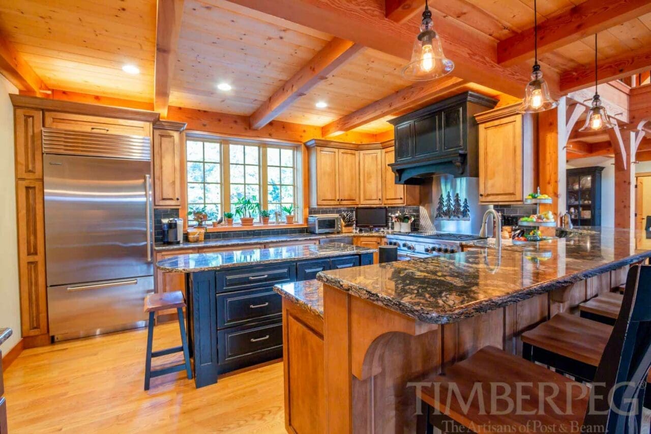 Golf Course Timber Frame Home (T01003) - Timberpeg