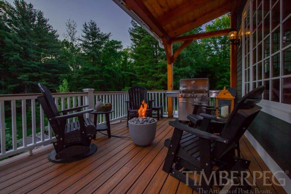 Golf Course Timber Frame Home (T01003) - Timberpeg