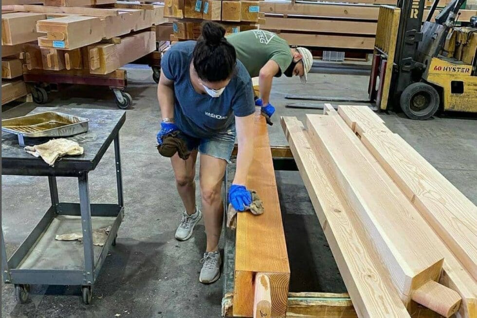 Different Finishes For a Post and Beam Frame - Timberpeg