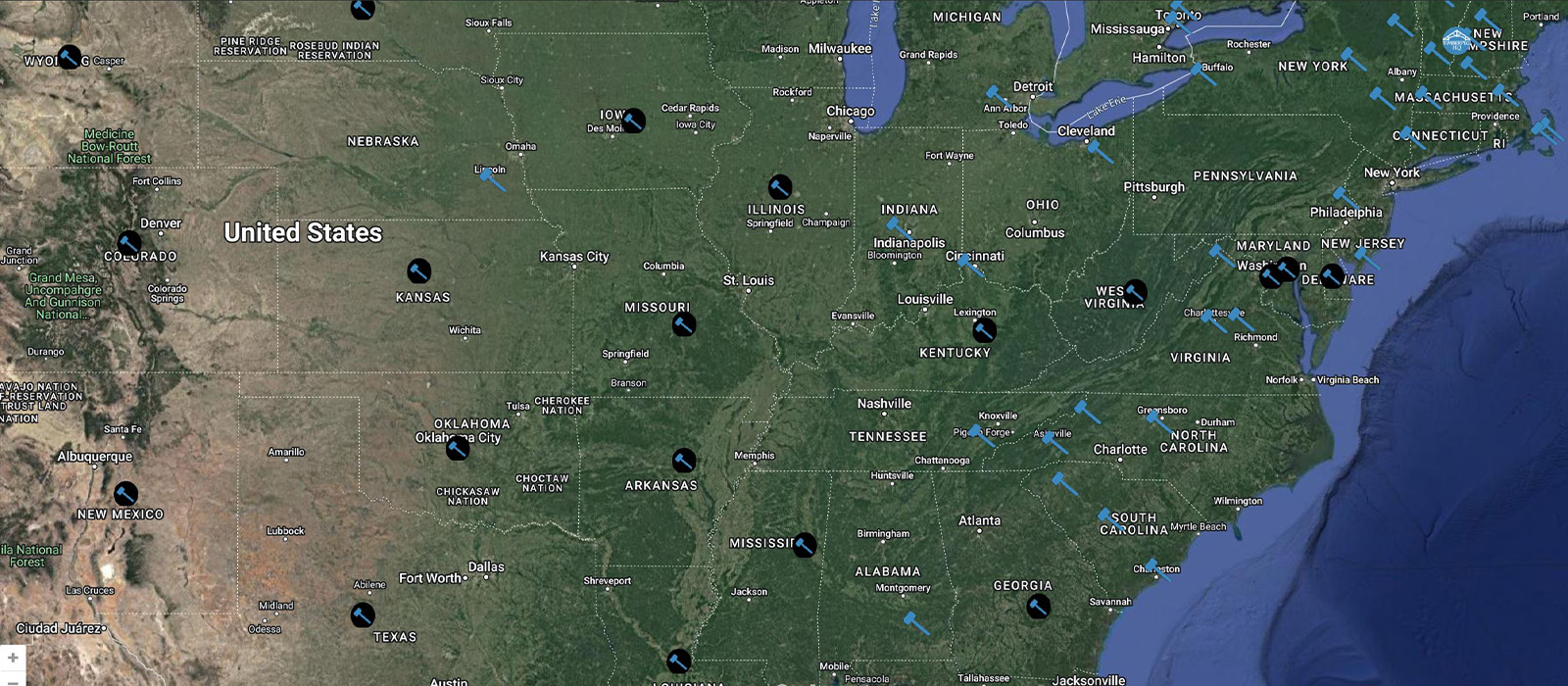 Where We Build Timber Frame and Post & Beam Homes